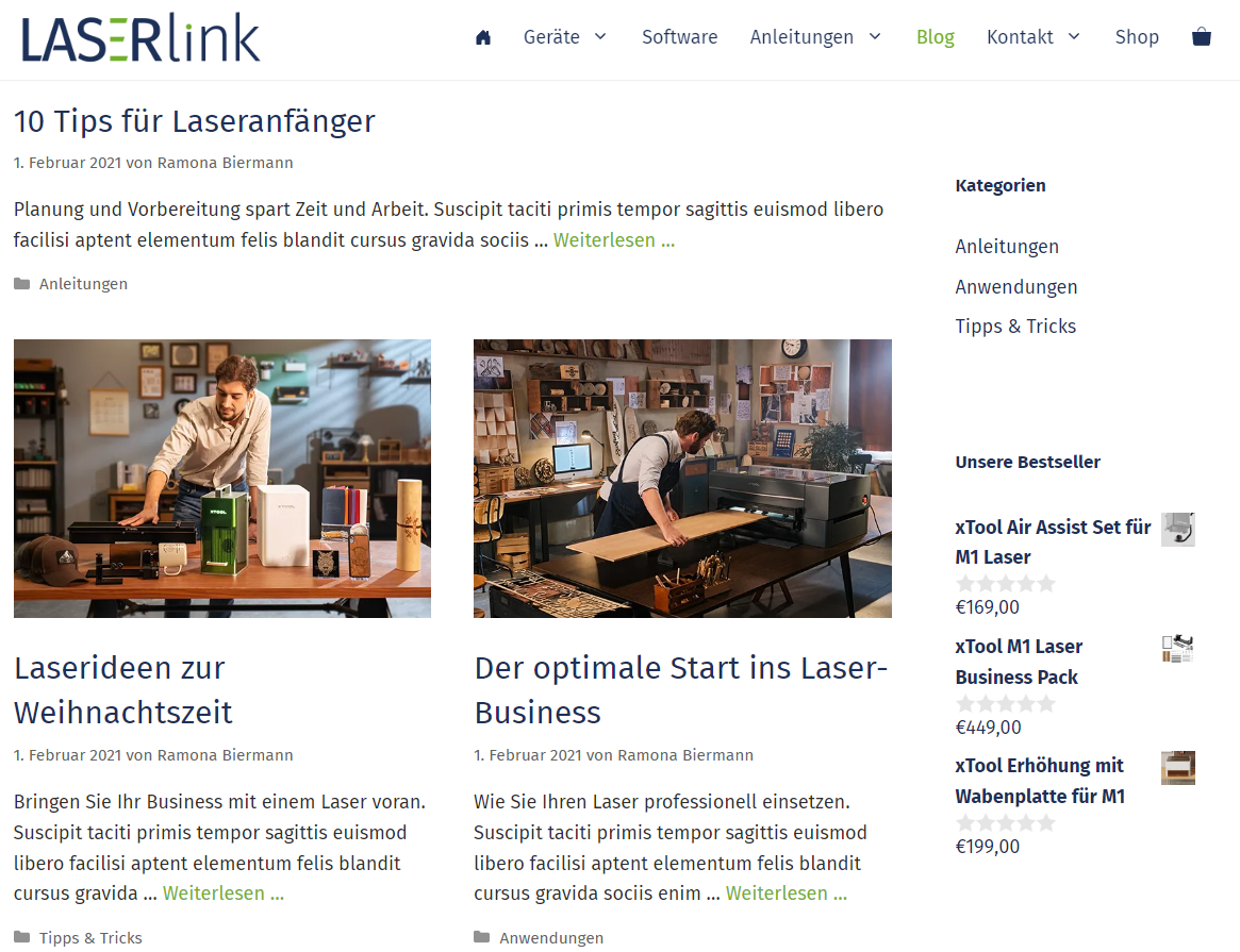 Laser Tricks & Anleitungen - Laserlink